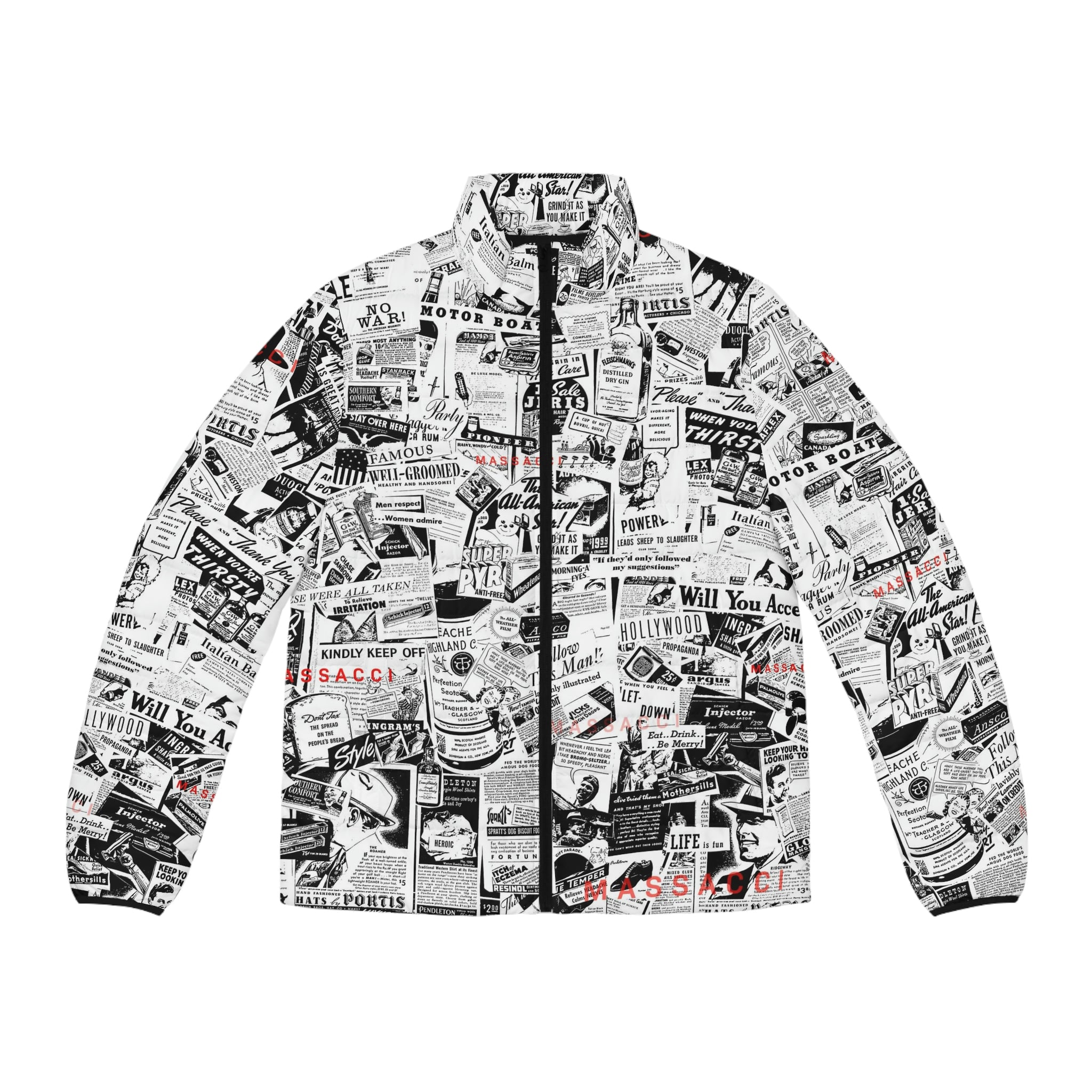 Men's Vintage Ads Puffer Jacket – Massacci